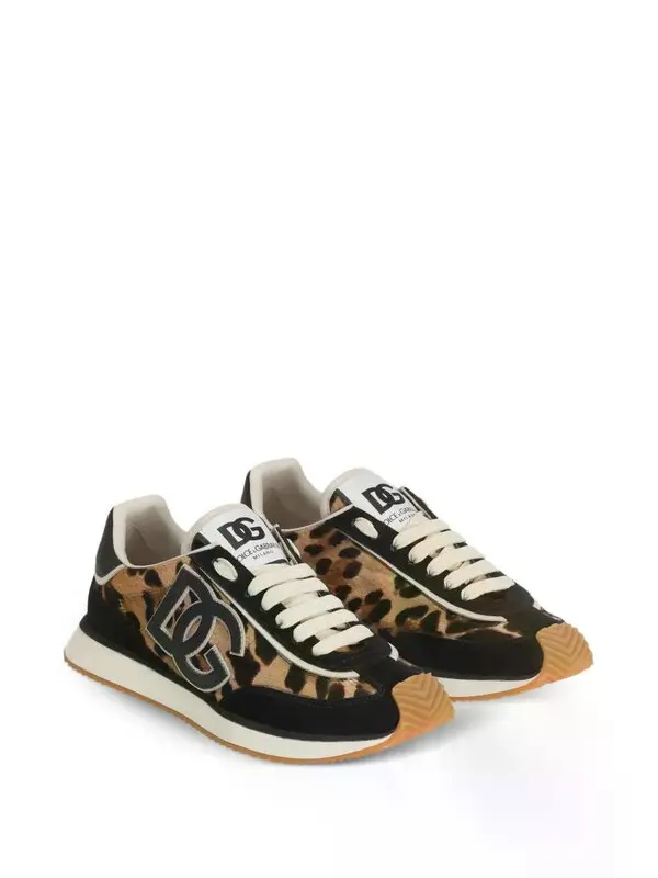 Dolce & Gabbana Leopard-print Sneakers - Black