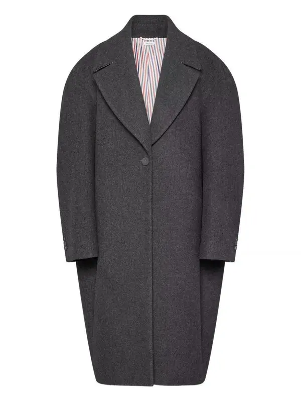 Thom Browne Melton Cocoon Coat - Grey