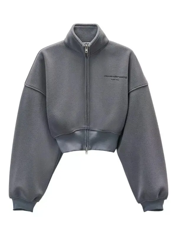 Alexander Wang Zip-up Cropped Sweatshirt