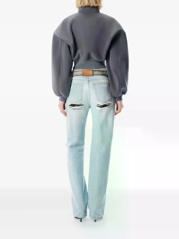 Alexander Wang Zip-up Cropped Sweatshirt