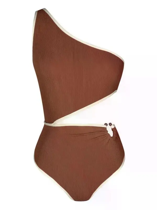 Johanna Ortiz Del Mar Cut-out Swimsuit - Brown