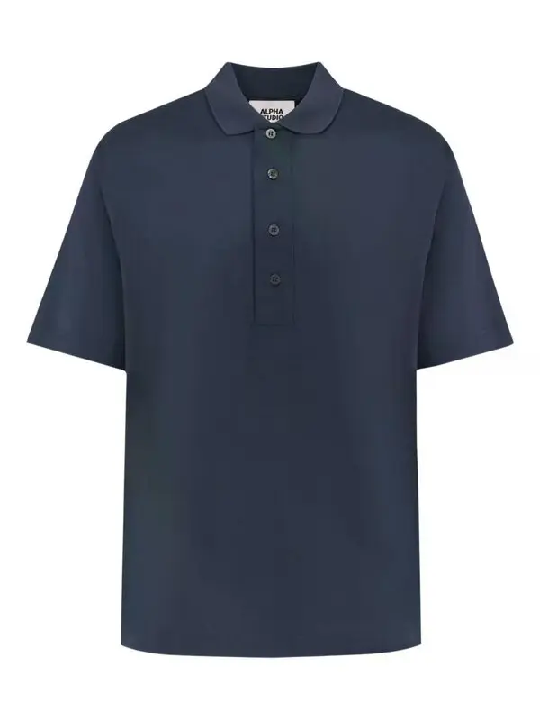 Alpha Studio Buttoned Short-sleeve Polo Shirt
