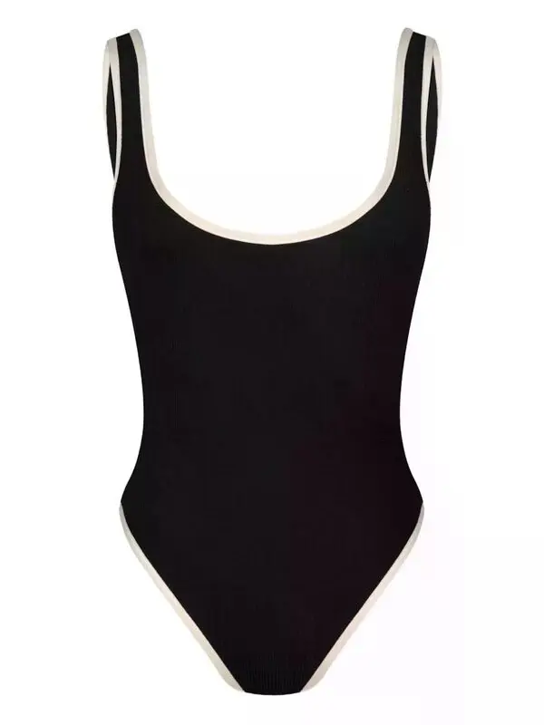 Johanna Ortiz Explorer Contrast-trim Swimsuit - Black