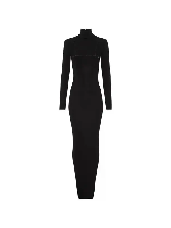 JEAN PAUL GAULTIER Long-sleeve Cut-out Back Dress - Black