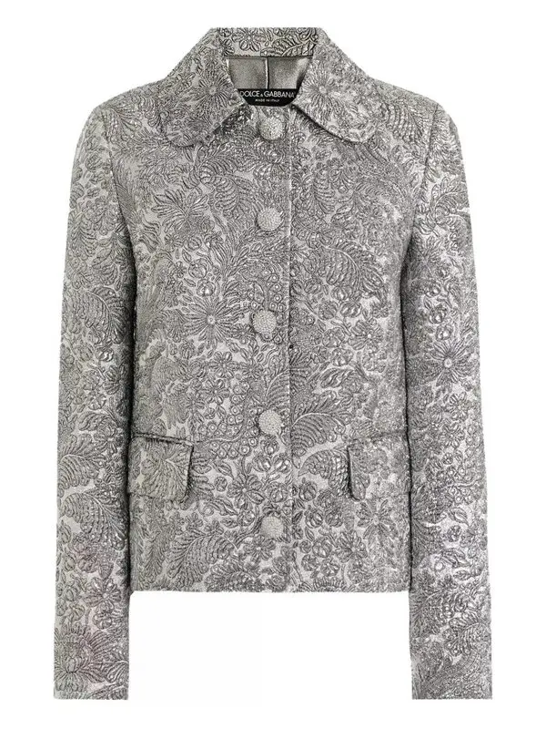 Dolce & Gabbana Floral Jacquard Single-breasted Jacket