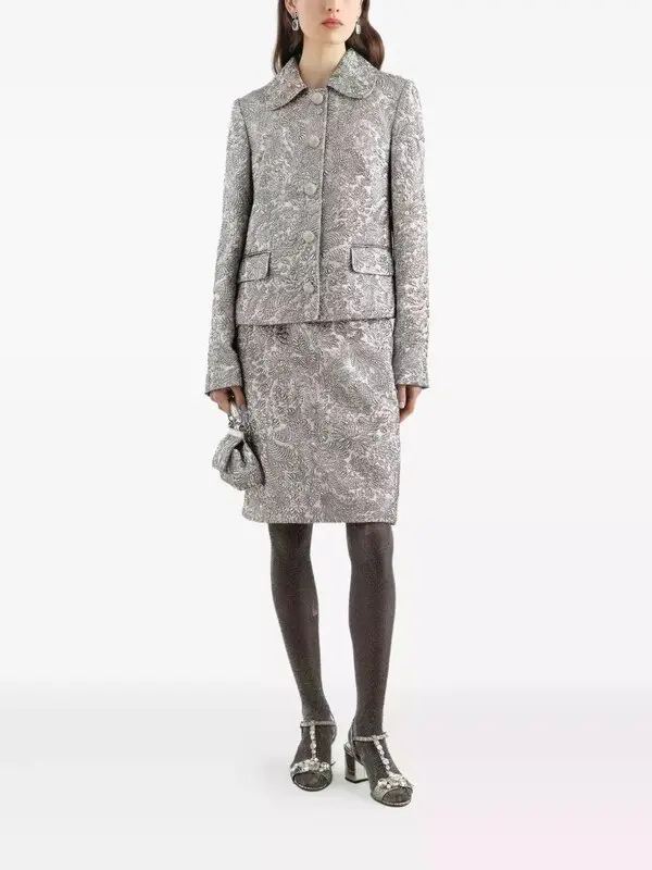 Dolce & Gabbana Floral Jacquard Single-breasted Jacket
