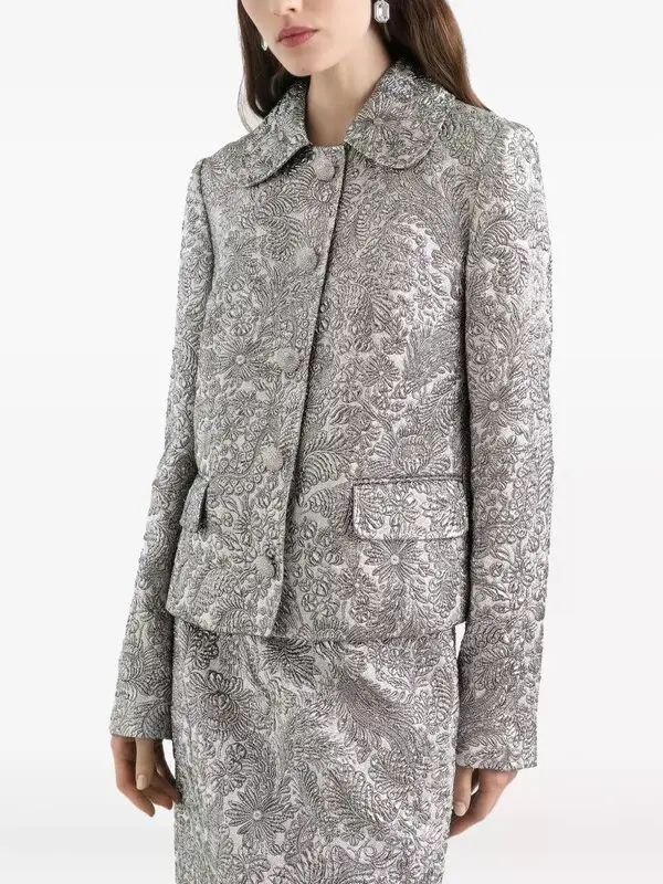 Dolce & Gabbana Floral Jacquard Single-breasted Jacket