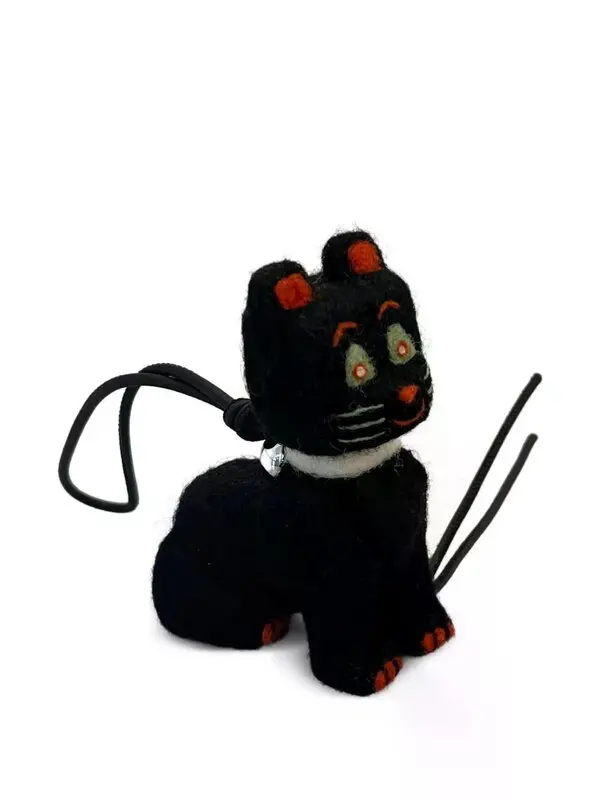 Loewe Cat Felt Charm - Black