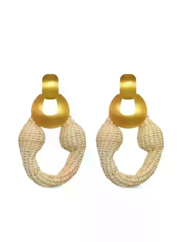 Johanna Ortiz Woven Earrings - Gold
