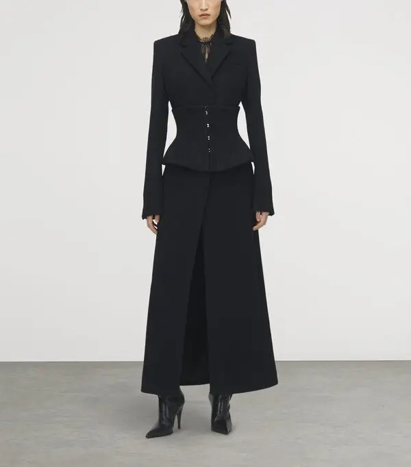 Alexander McQueen Wool-cashmere Corset Coat