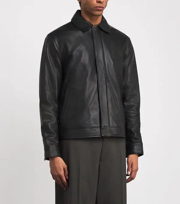 Simkhai Leather Landon Trucker Jacket
