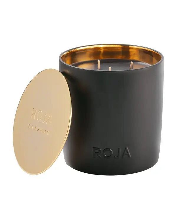 ROJA Amber Aoud 2-wick Candle - Black