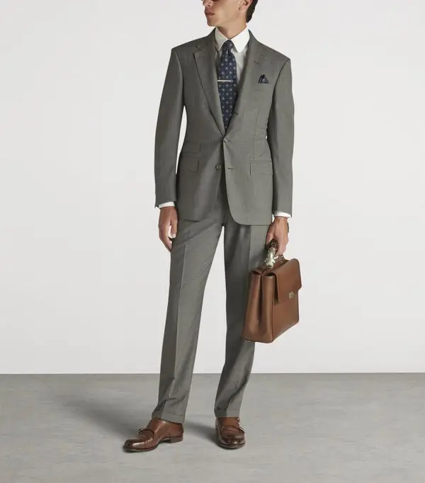 Dunhill Wool-cashmere Bourdon Blazer - Grey