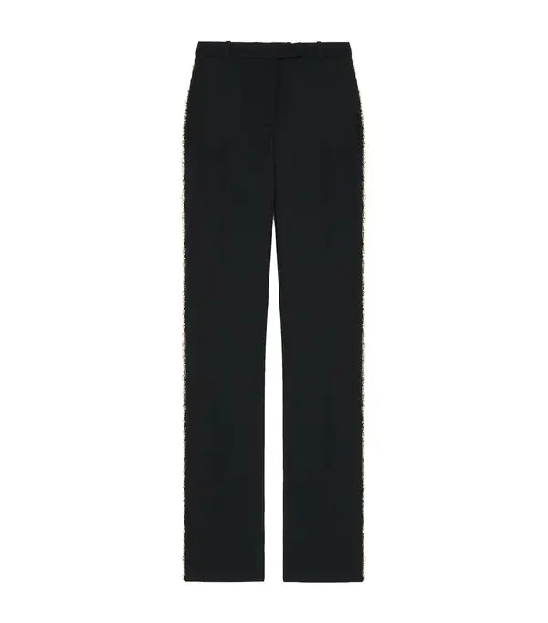 Alexander McQueen Wool Tuxedo Trousers With Embellishments