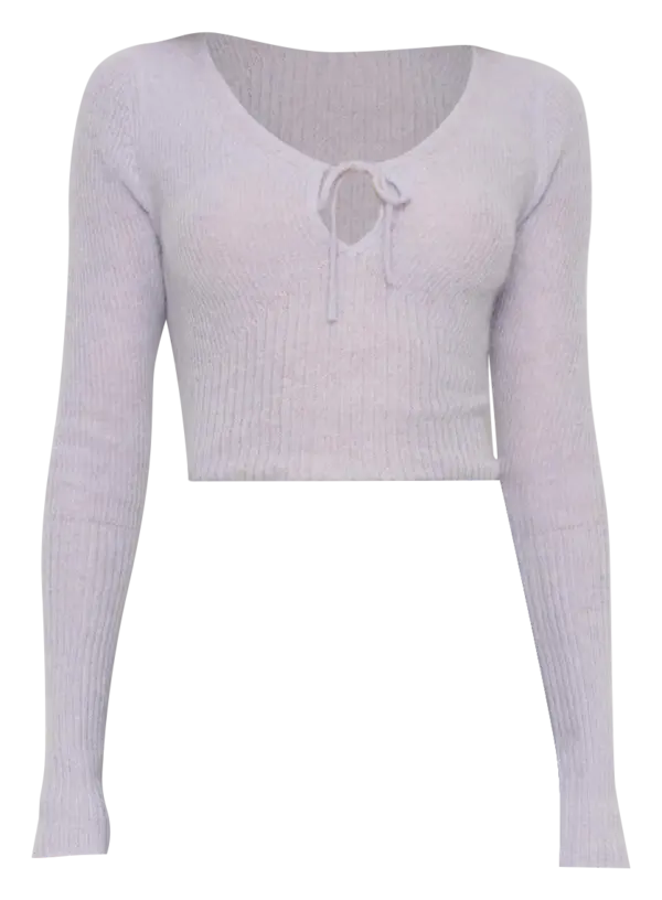 REFORMATION Aimee Fine Alpaca Sweater - Purple