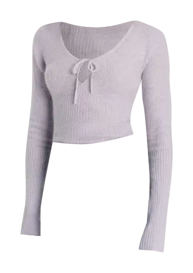 REFORMATION Aimee Fine Alpaca Sweater - Purple