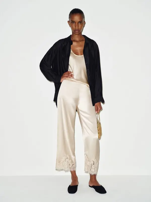 REFORMATION Carolina Lace Pant - Ivory
