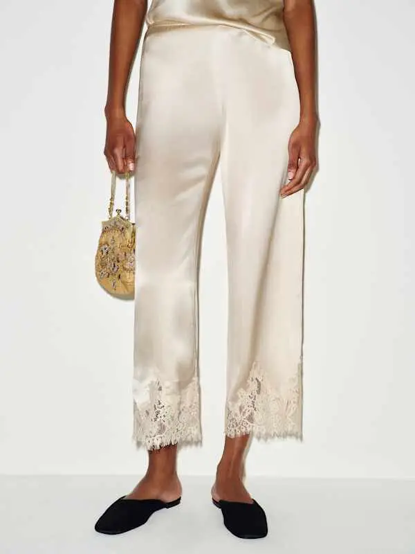 REFORMATION Carolina Lace Pant - Ivory