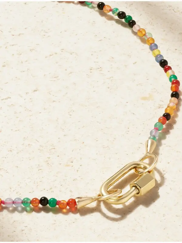 MARLA AARON Itty Bitty Strand + Babylock 14-karat Necklace