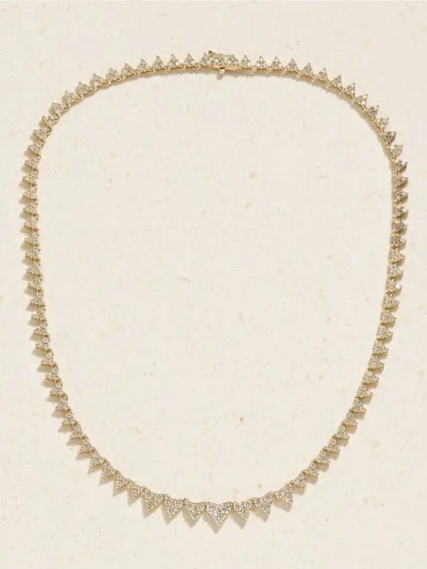 Jacquie Aiche Elizabeth 14-karat Diamond Necklace - Gold