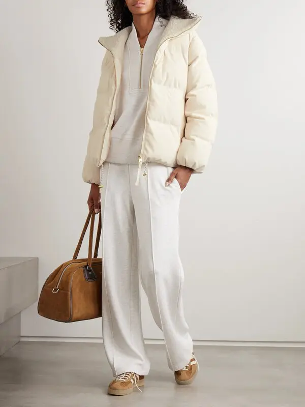 Varley Brackley Fleece-trimmed Corduroy Jacket - Neutrals