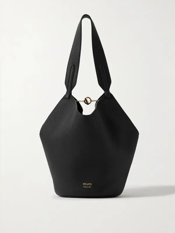Khaite Lotus Mini Textured-leather Tote