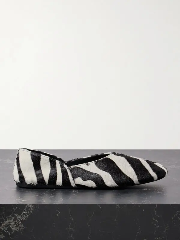 Khaite Jane Zebra-print Flats - Animal Print