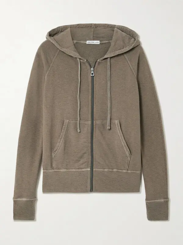 JAMES PERSE Vintage French Cotton-terry Hoodie - Green
