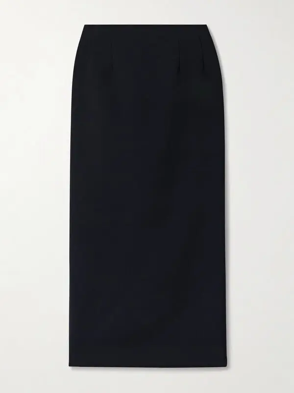 THE ROW Talor Wool Midi Skirt