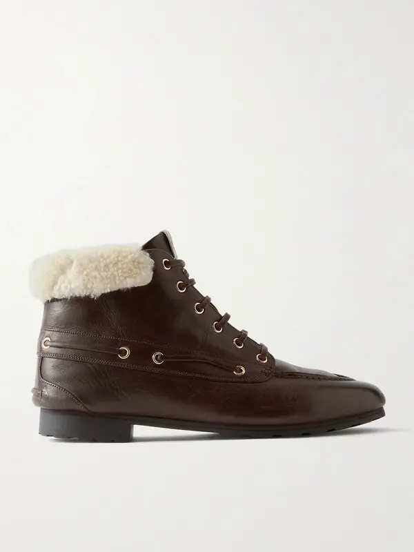 Bally Phedry Shearling-trimmed Ankle Boots
