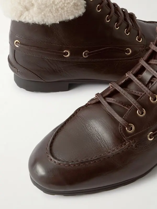Bally Phedry Shearling-trimmed Ankle Boots