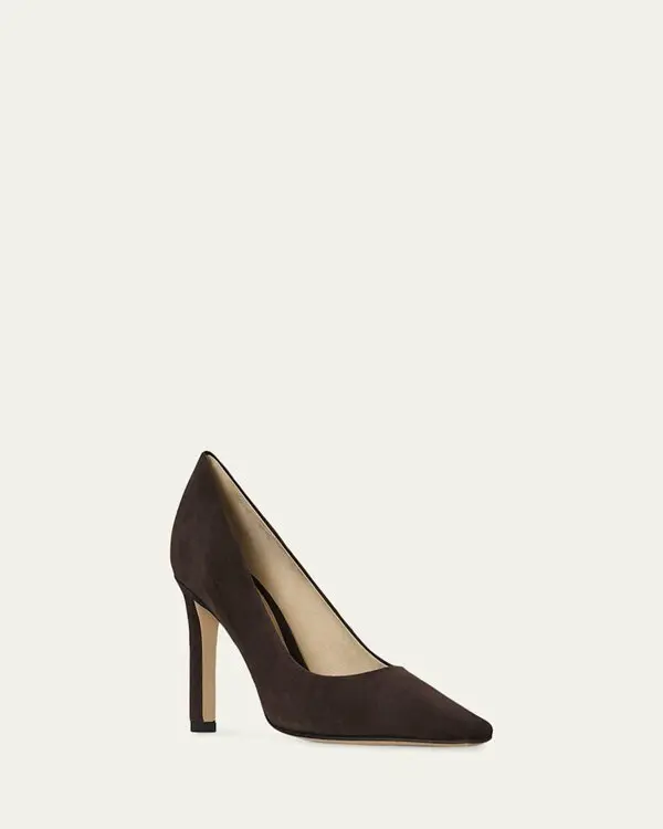 THE ROW 80mm Carla Suede Pumps - Lacquer Brown