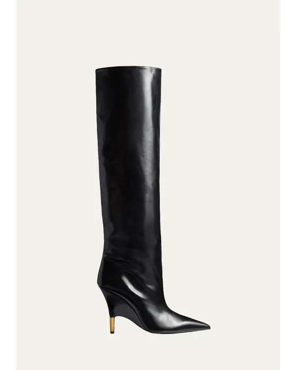 Khaite Bella Leather Knee-high Boots