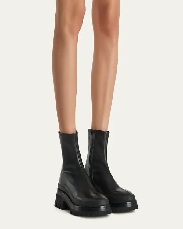 Khaite 35mm Fallon Leather Ankle Boots