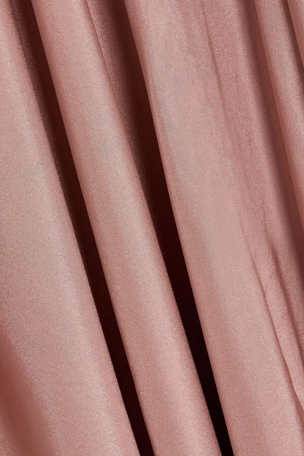 Michelle Mason Draped Silk-satin Maxi Gown - Blush