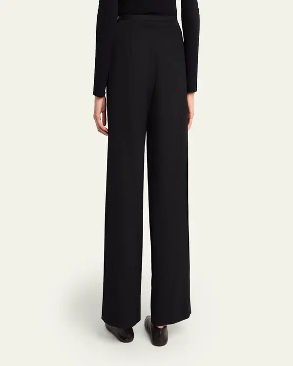 THE ROW Roger Wool-silk Twill Straight-leg Pants