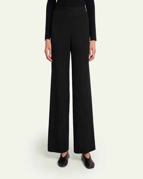 THE ROW Roger Wool-silk Twill Straight-leg Pants