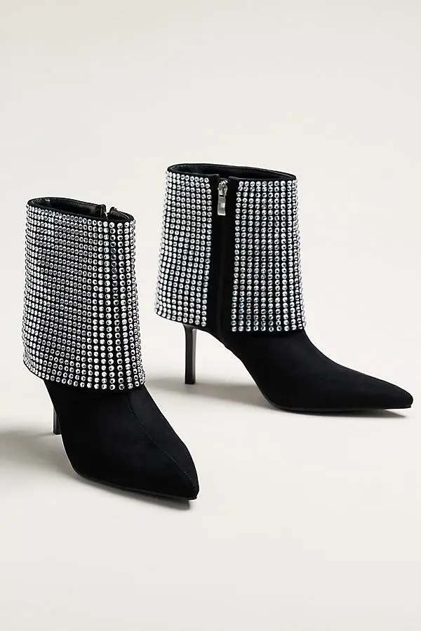 BILLINI Vanya Crystal Foldover Ankle Boots