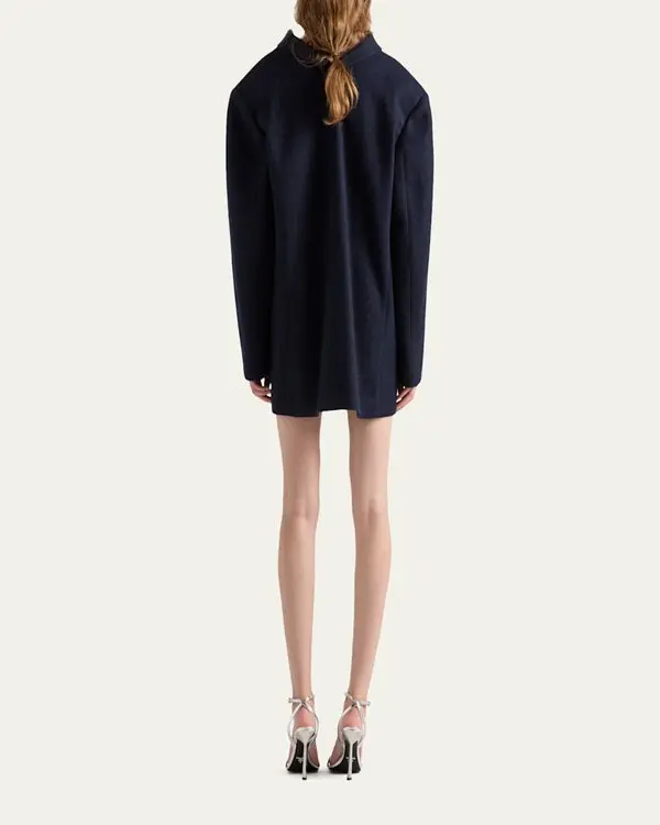 Prada Wool Jewel-button Coat