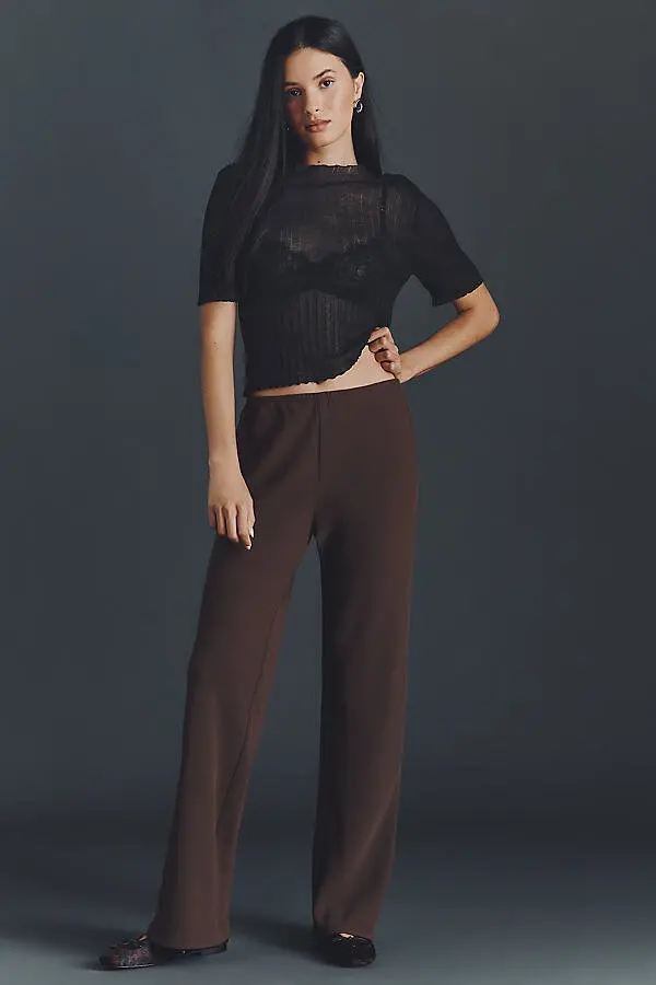 REFORMATION Gale Mid-rise Bias Pants - Brown