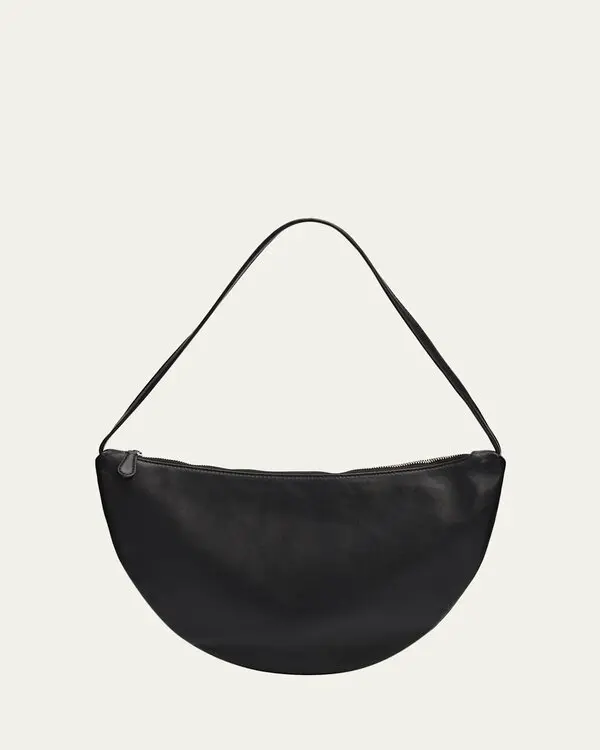 THE ROW Izzy Small Crescent Shoulder Bag - Black