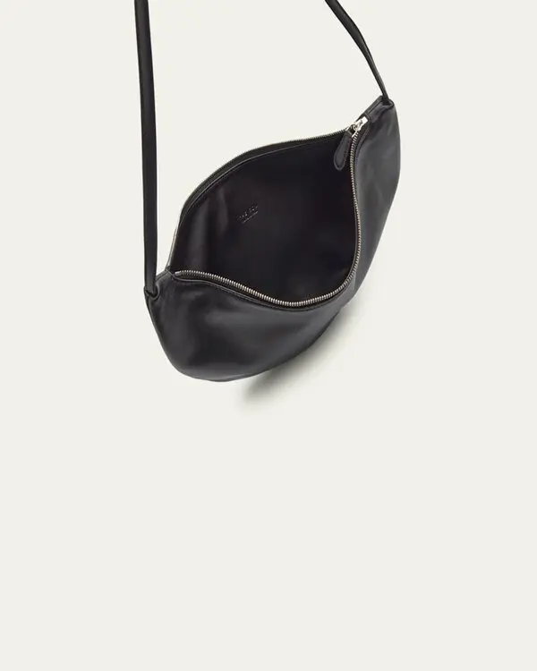 THE ROW Izzy Small Crescent Shoulder Bag - Black