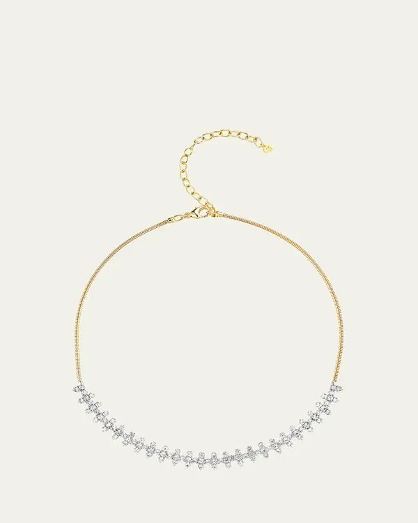 EMILY P. WHEELER Flora Diamond Necklace - Yellow Gold Multi