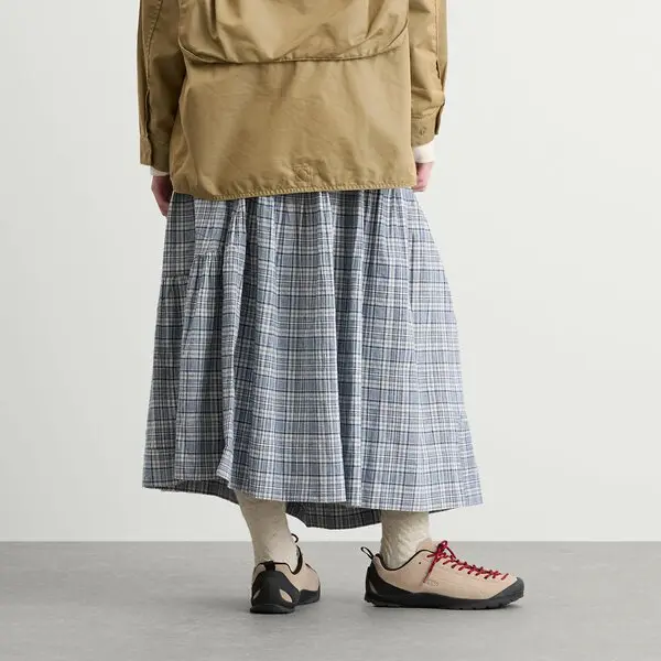 STORY MFG. Hand Orbit Gingham Cotton Skirt