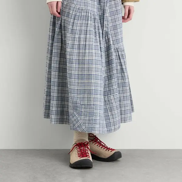 STORY MFG. Hand Orbit Gingham Cotton Skirt