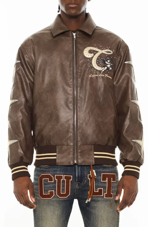 CULT OF INDIVIDUALITY Legends Embroidered Varsity Jacket