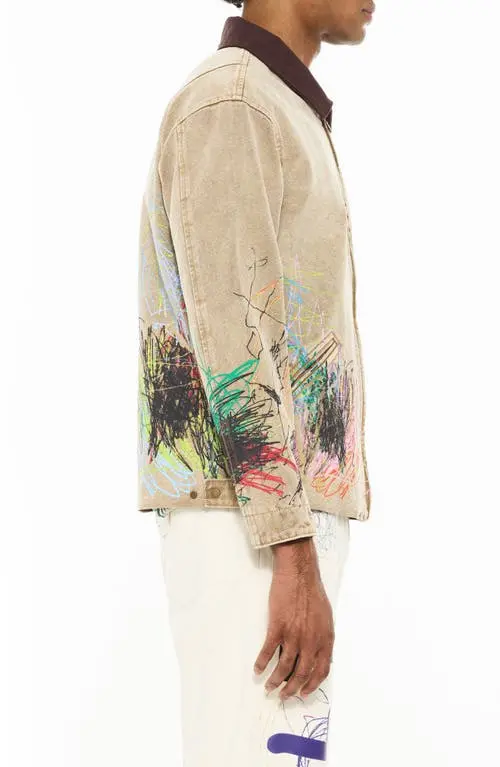 CULT OF INDIVIDUALITY Graphic Cotton Canvas Jacket