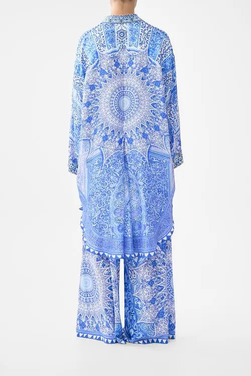 Camilla Relaxed High Low Shirt Dress - The Bosphorous