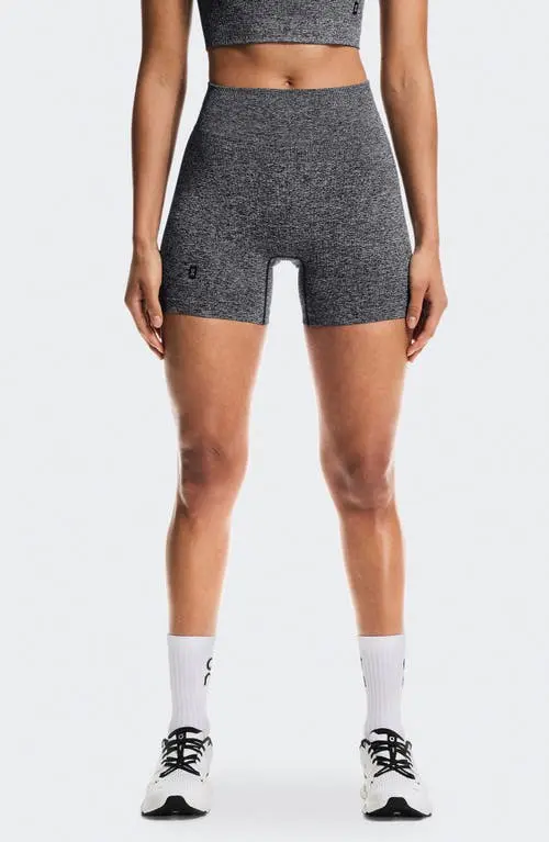 On Studio Knit Bike Shorts - Graphite Heather
