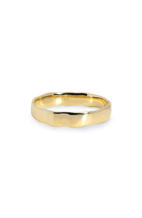 Monica Vinader Hammered Band Ring - 14kt Solid Gold